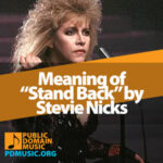 Meaning of the Song "Stand Back" by Stevie Nicks - Public Domain Music